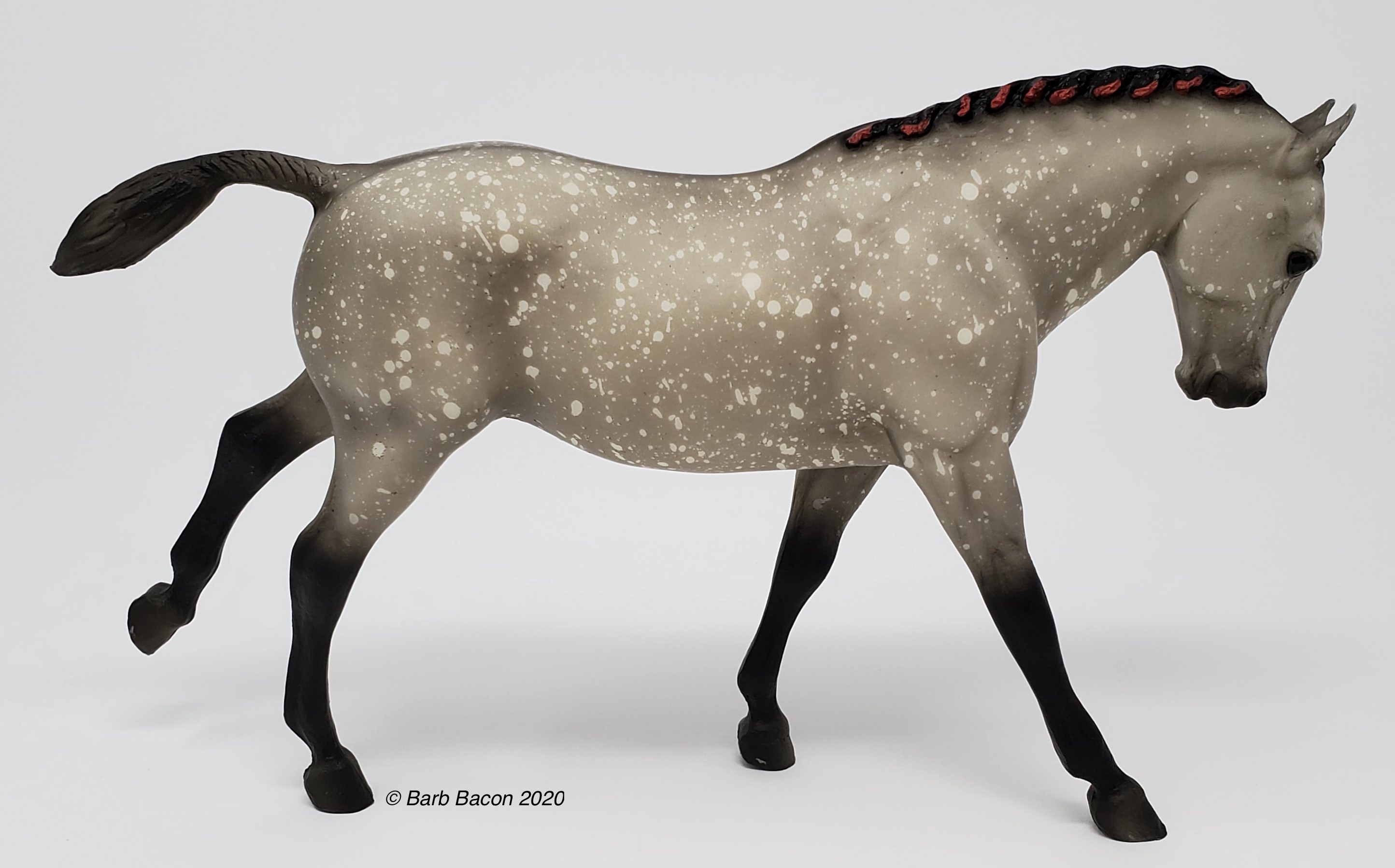 Cantering Welsh Pony - Dapple Grey Red Ribbons | BreyerHorseRef