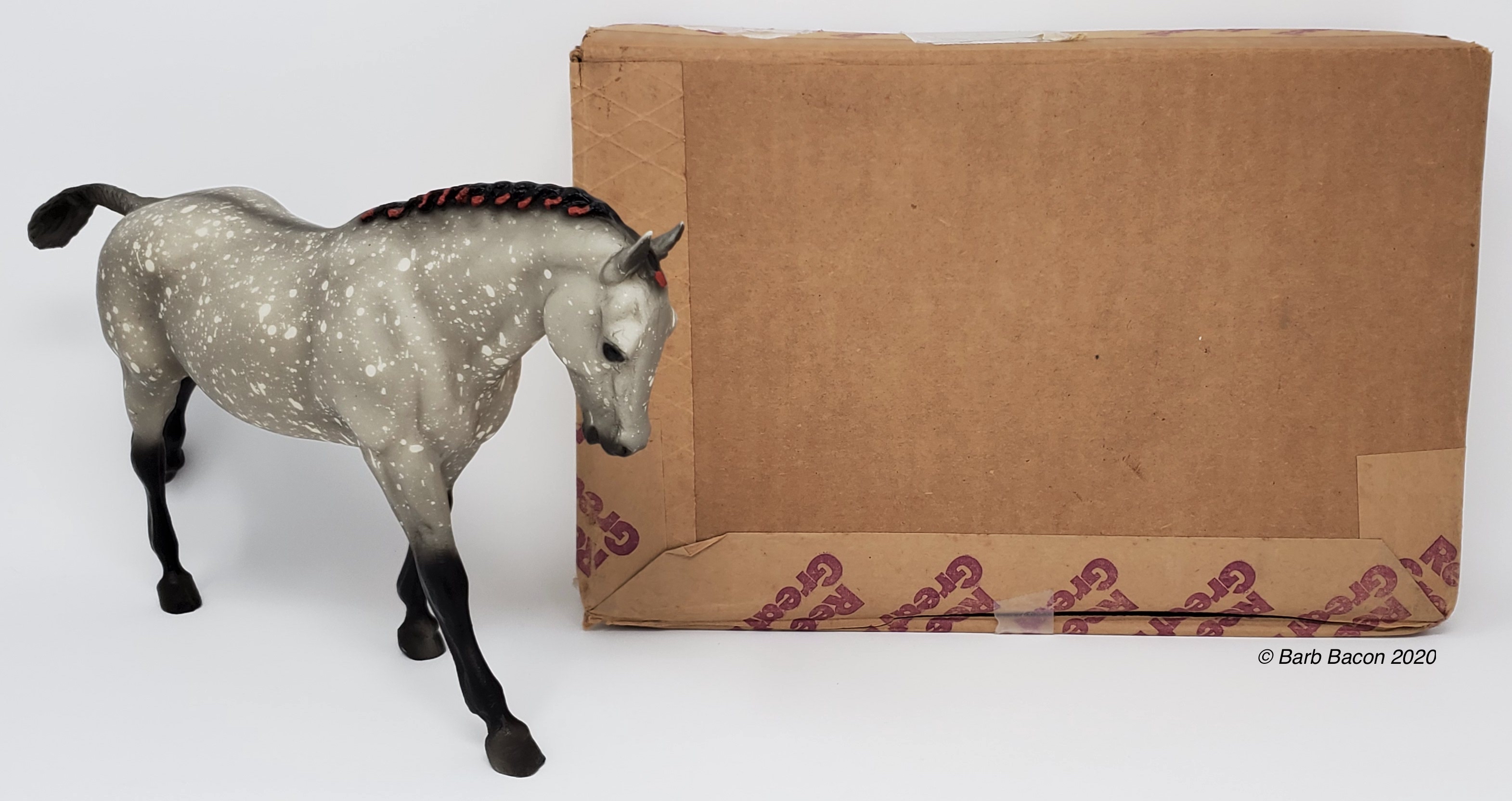 Cantering Welsh Pony - Dapple Grey Red Ribbons | BreyerHorseRef