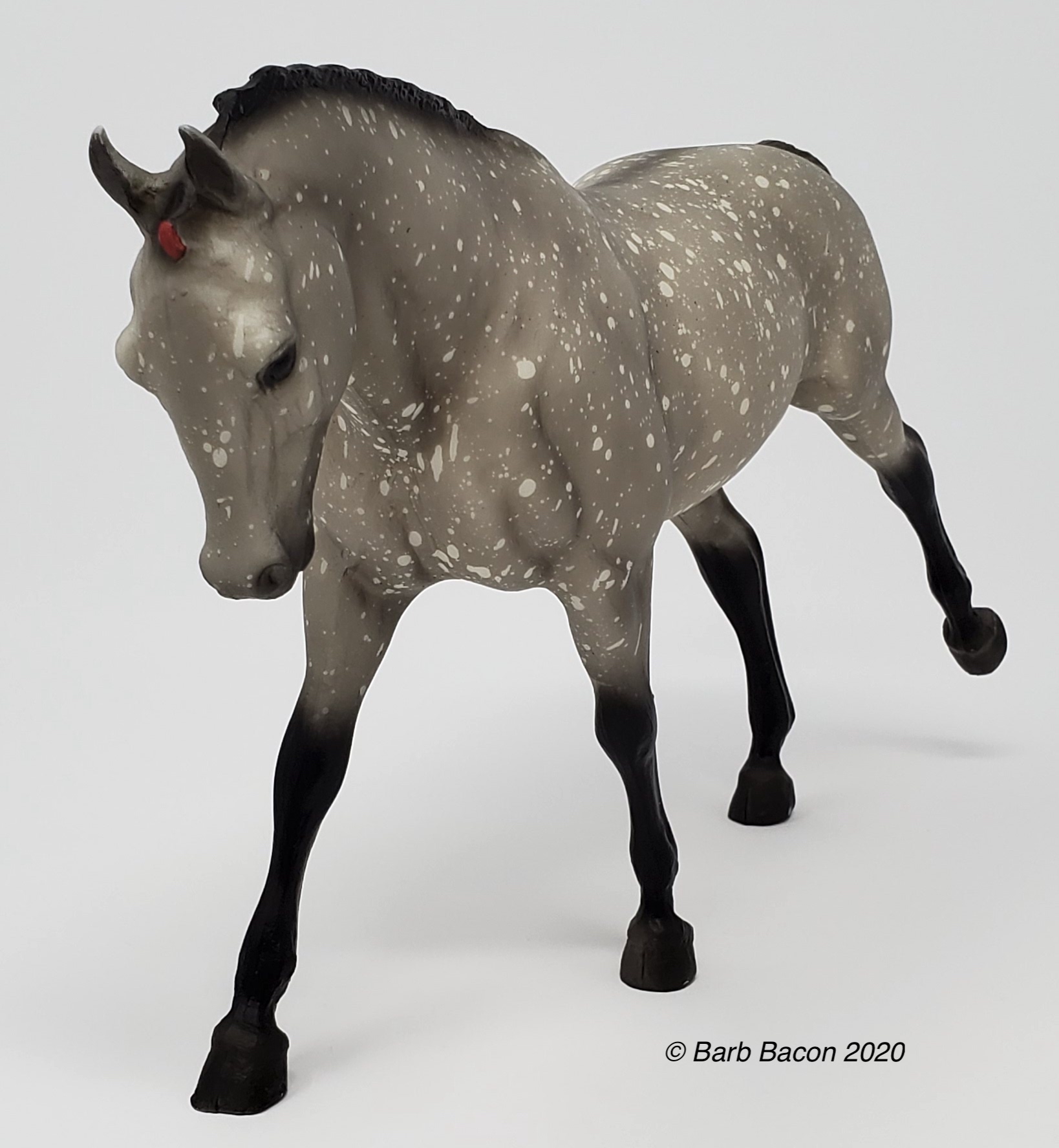 Cantering Welsh Pony - Dapple Grey Red Ribbons | BreyerHorseRef