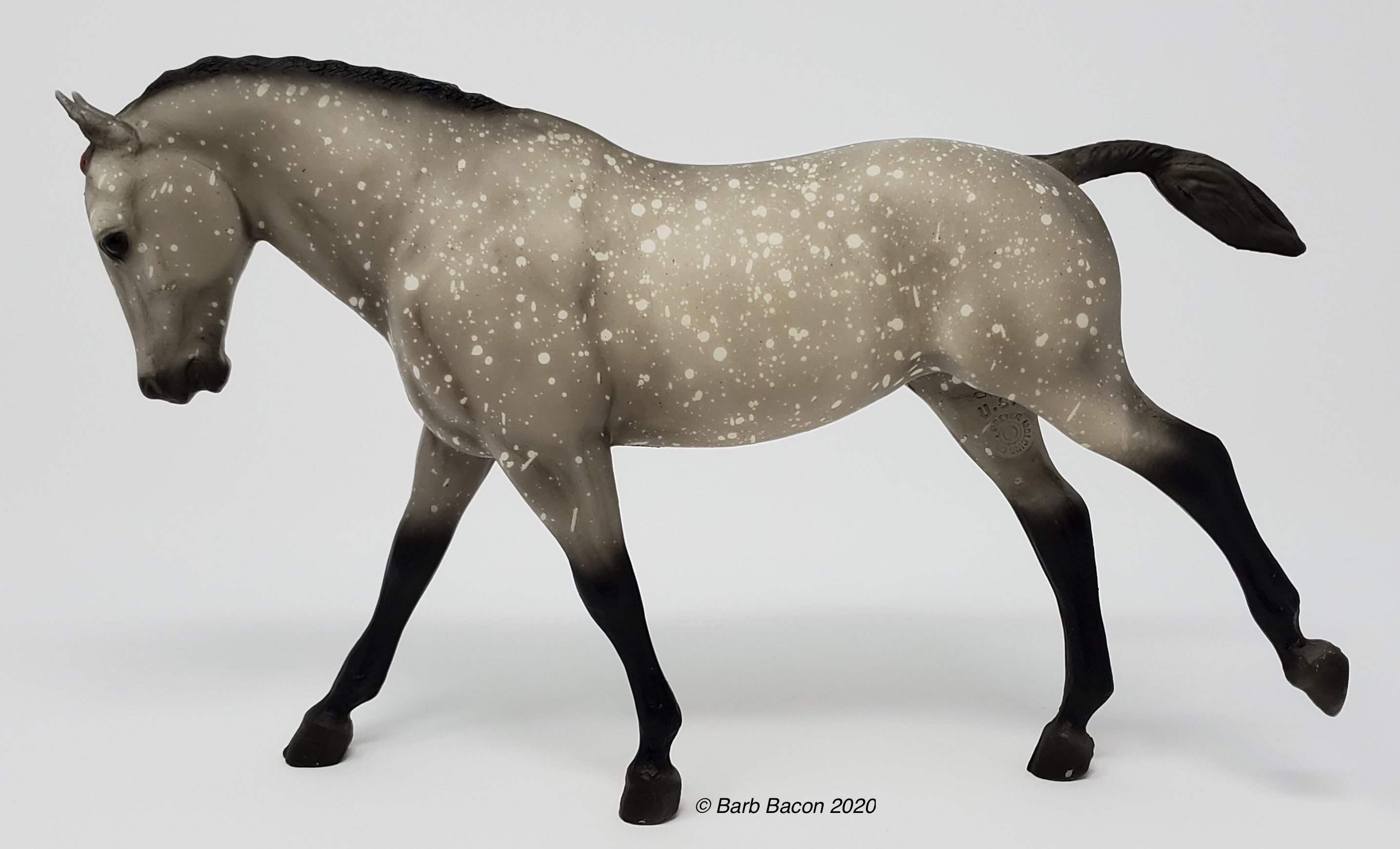 Cantering Welsh Pony - Dapple Grey Red Ribbons | BreyerHorseRef