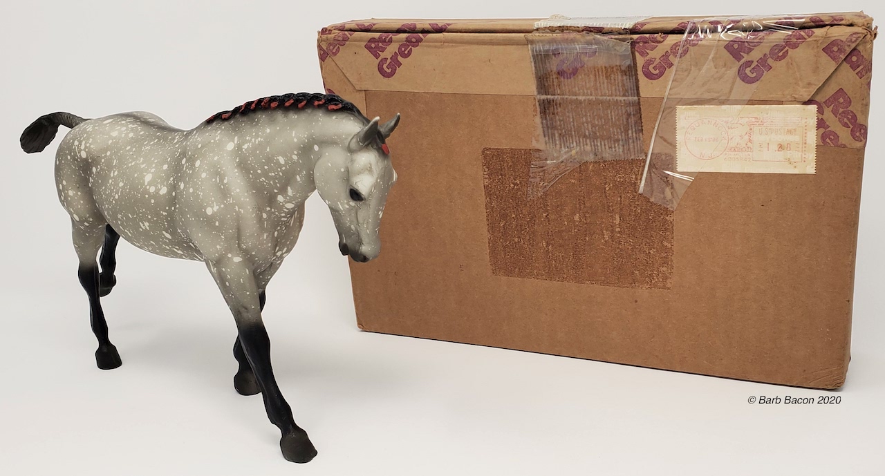Cantering Welsh Pony - Dapple Grey Red Ribbons | BreyerHorseRef