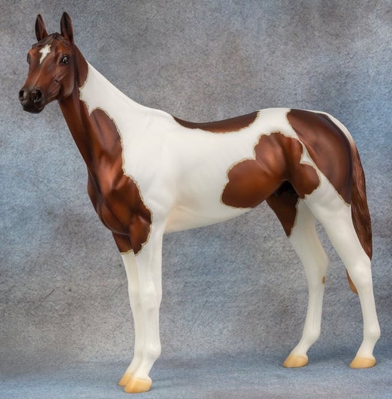 Standing Thoroughbred: Chalky Copper Chestnut Pinto | BreyerHorseRef