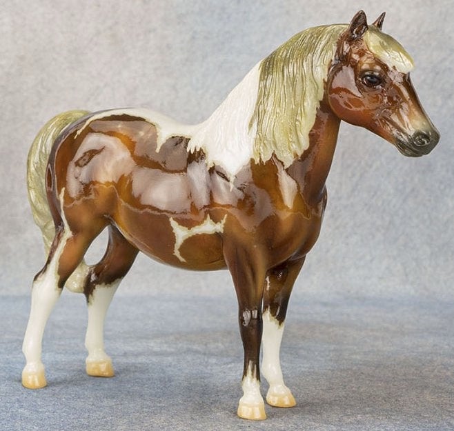 Shetland Pony: Glossy Silver Dapple Bay Pinto | BreyerHorseRef