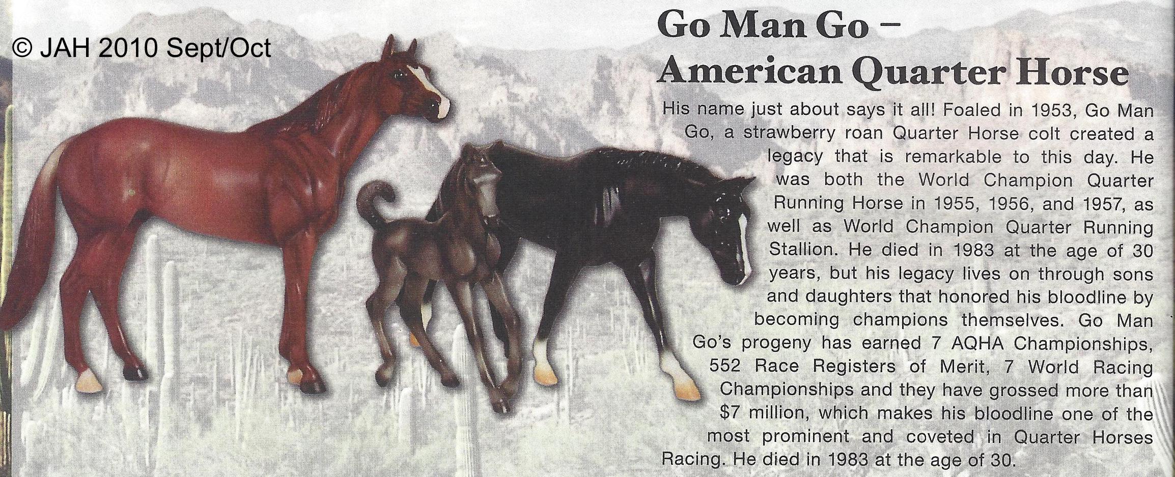 Famous Sire Collection - Go Man Go | BreyerHorseRef