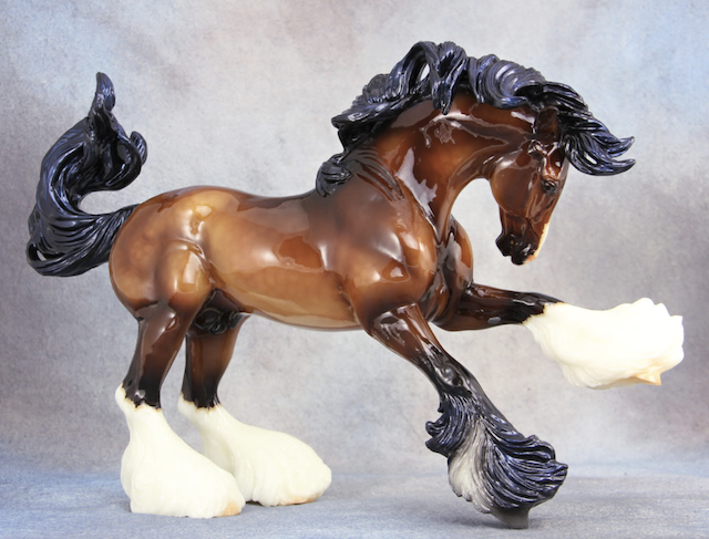 Gypsy Vanner: Dapple Bay Sabino with Blue/Black Points | BreyerHorseRef