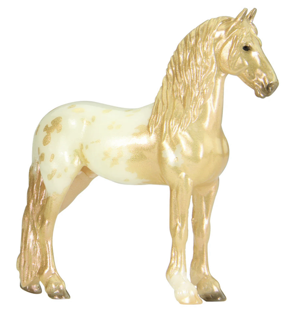 SM Standing Friesian: Buggy - Pearl Gold Appaloosa | BreyerHorseRef