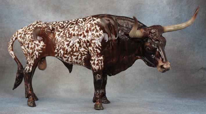 Texas Longhorn Bull: Brown Brindle | BreyerHorseRef